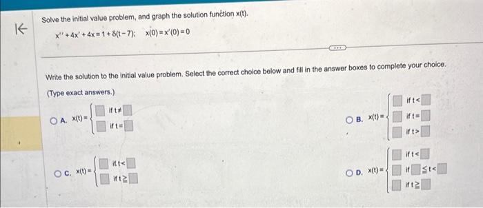 Solved Solve the initial value problem, and graph the | Chegg.com