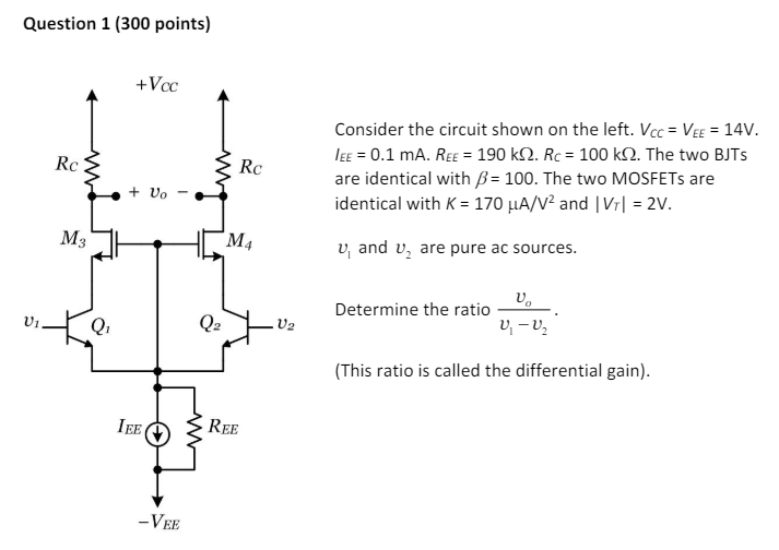 Solved Determine the ratio vov1-v2.Please do this problem on | Chegg.com