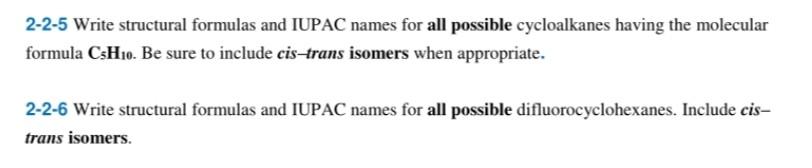 Solved 2-2-5 Write structural formulas and IUPAC names for | Chegg.com