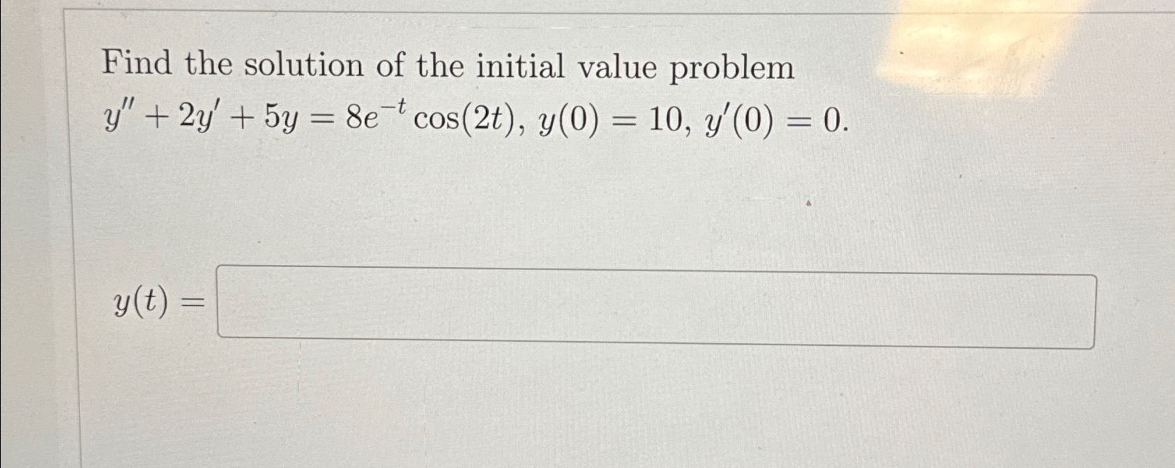 Solved Find the solution of the initial value | Chegg.com
