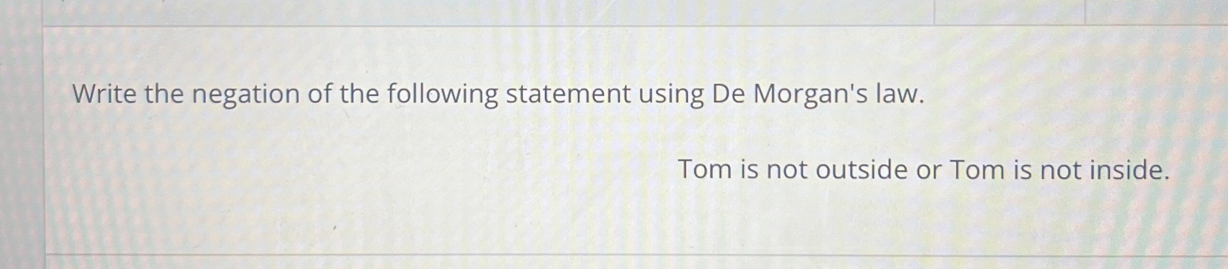 Solved Write the negation of the following statement using | Chegg.com