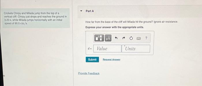 Solved Part A Crickets Chirpy And Milada Jump From The Top