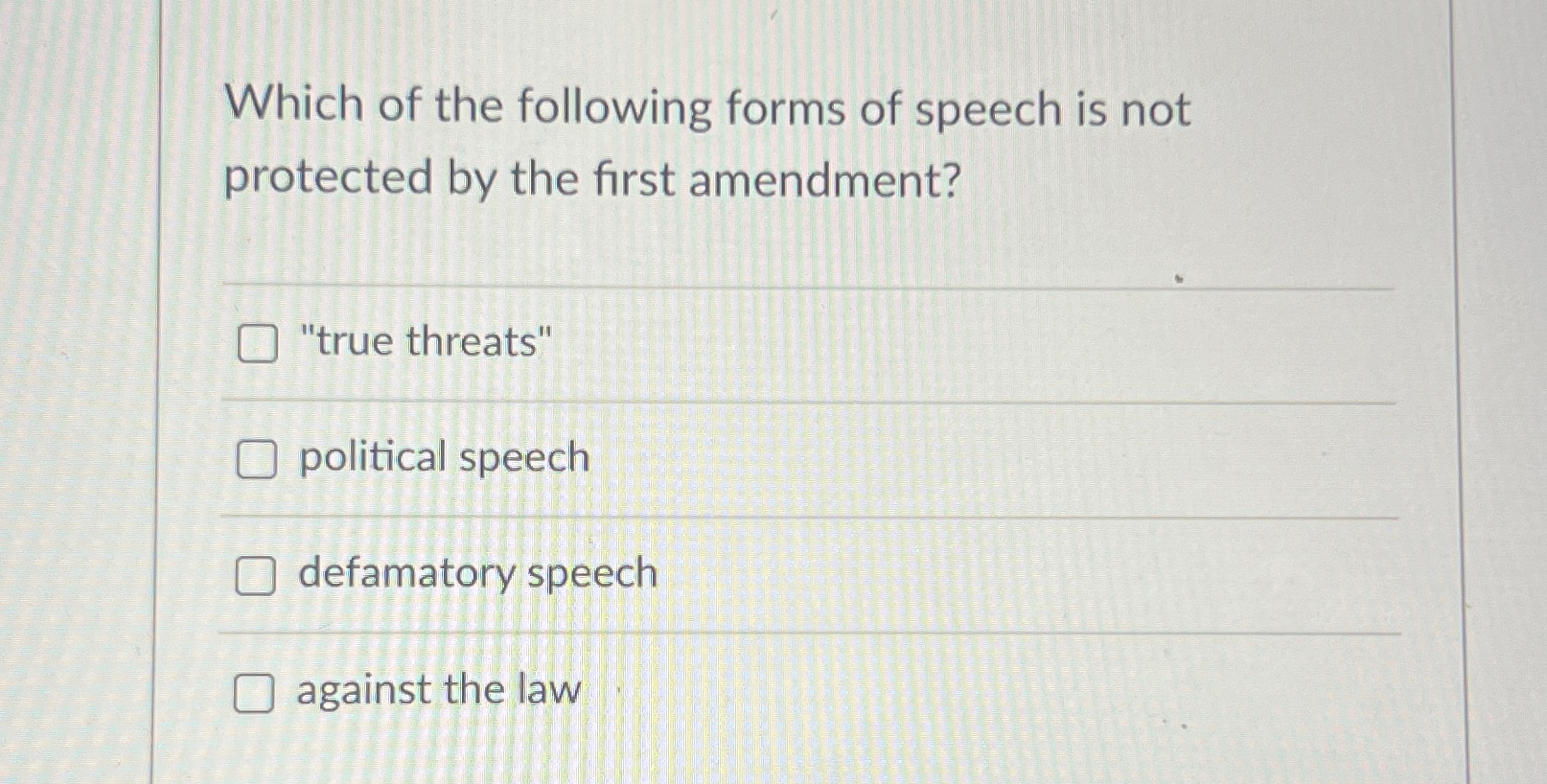 Solved Which of the following forms of speech is not | Chegg.com