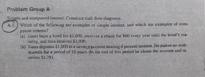 Solved Problem Group A Simple and compound interest. | Chegg.com