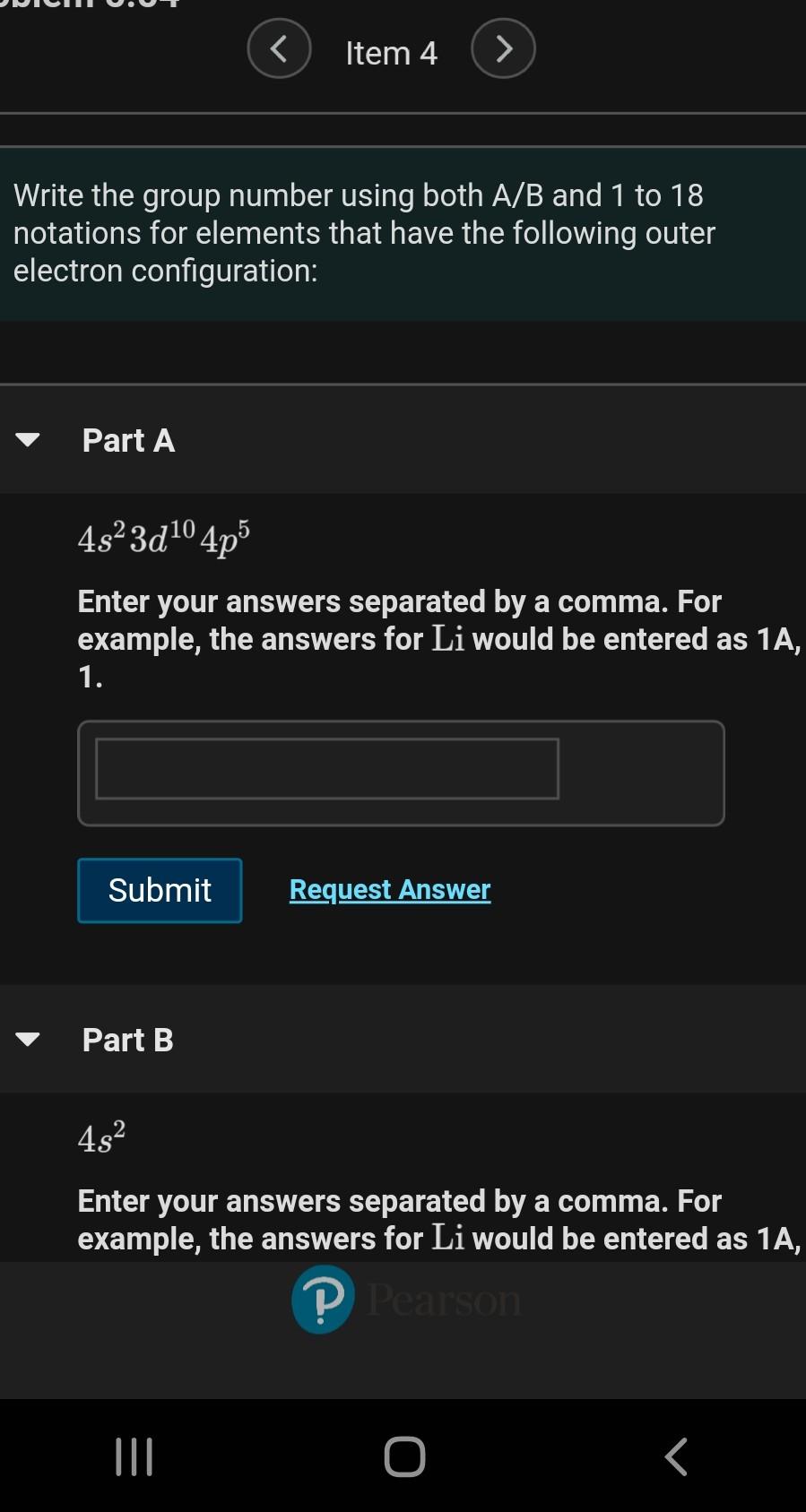 Solved Write the group number using both A/B and | Chegg.com