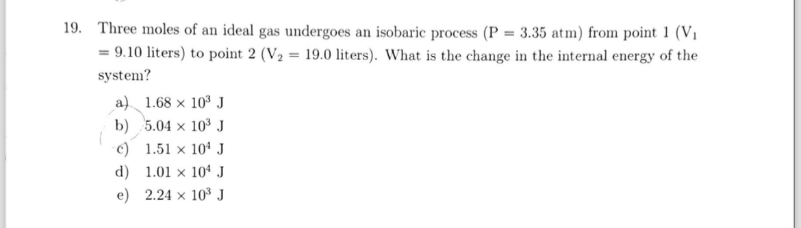 Solved Three moles of an ideal gas undergoes an isobaric | Chegg.com