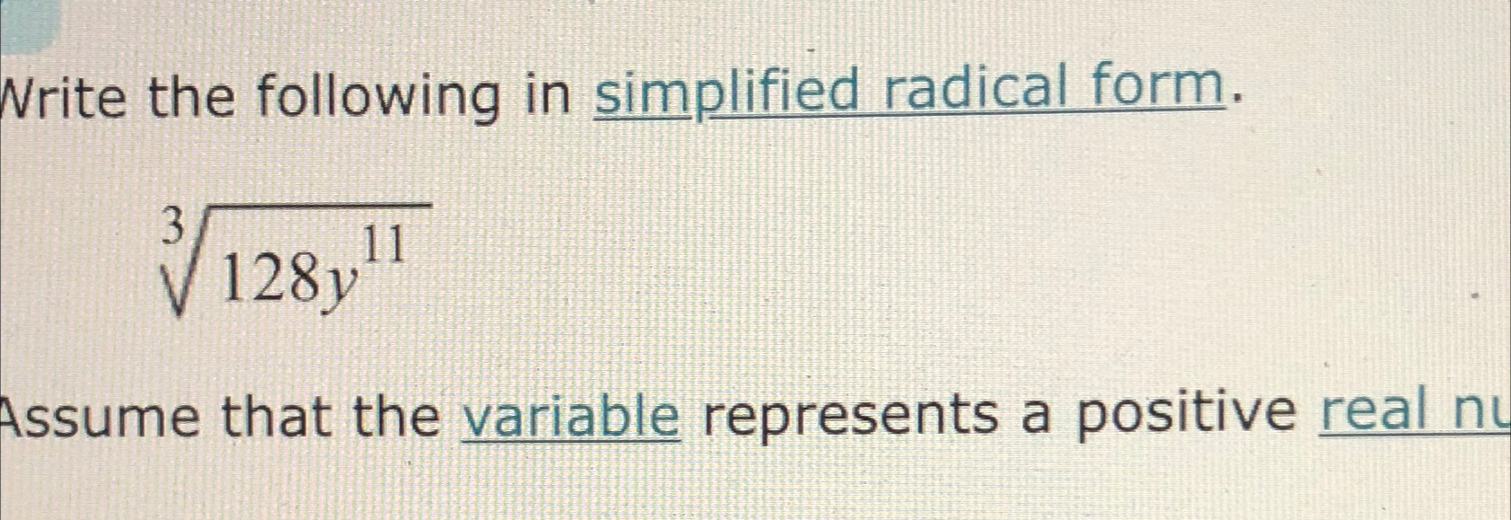 Solved Nrite the following in simplified radical | Chegg.com