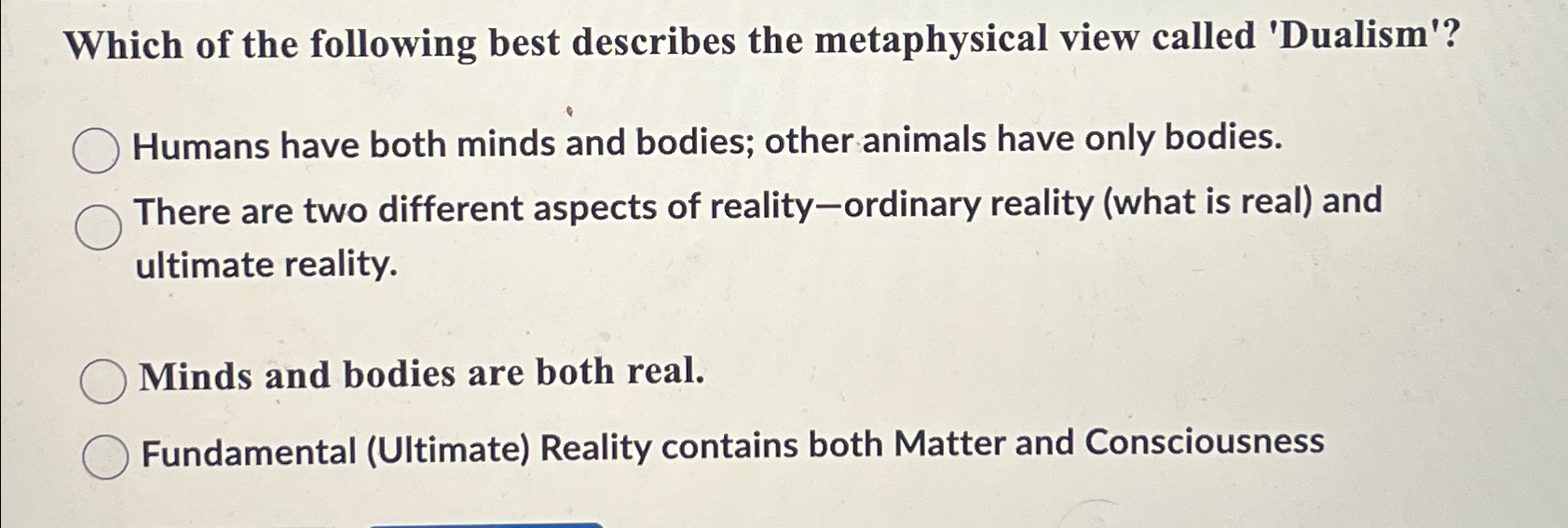 Solved Which of the following best describes the | Chegg.com