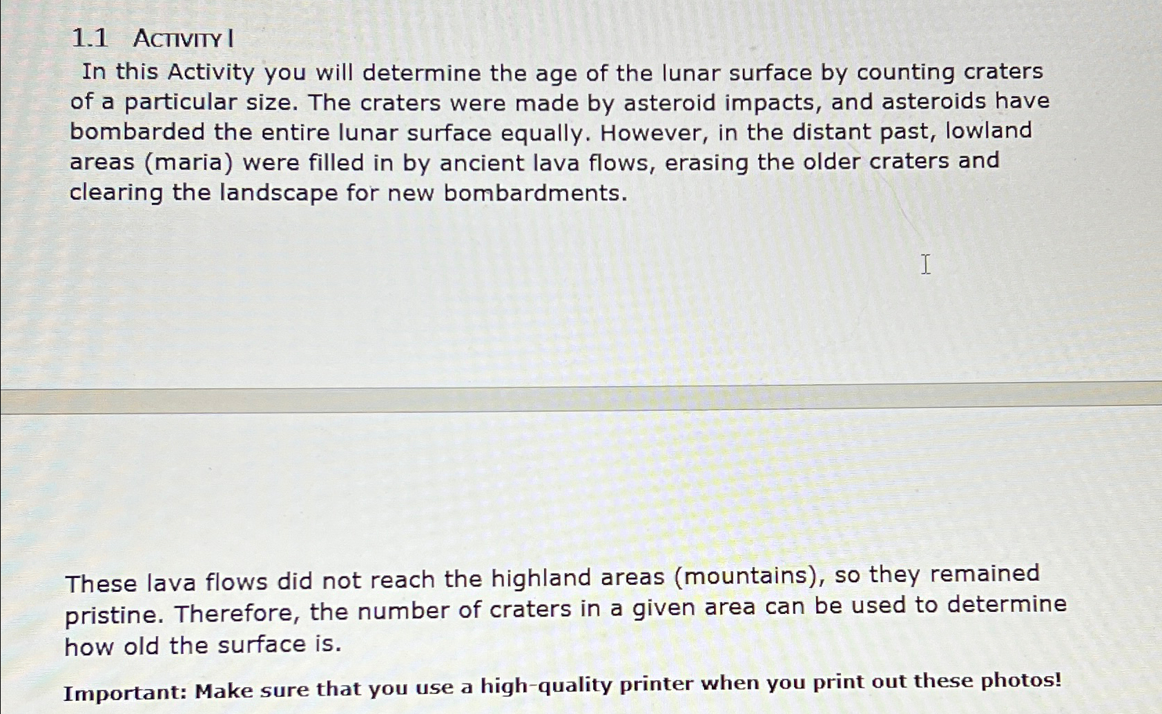 Solved 1.1 ﻿Activity IIn this Activity you will determine | Chegg.com