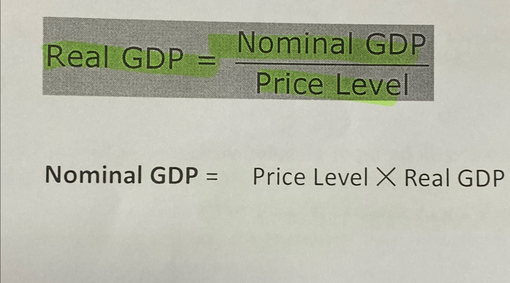 Solved Real GDP = Nominal GDP Price Level Nominal GDP = | Chegg.com
