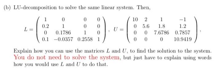 Solved 4. 20pt (a) Gauss-Seidel iterative method for the | Chegg.com
