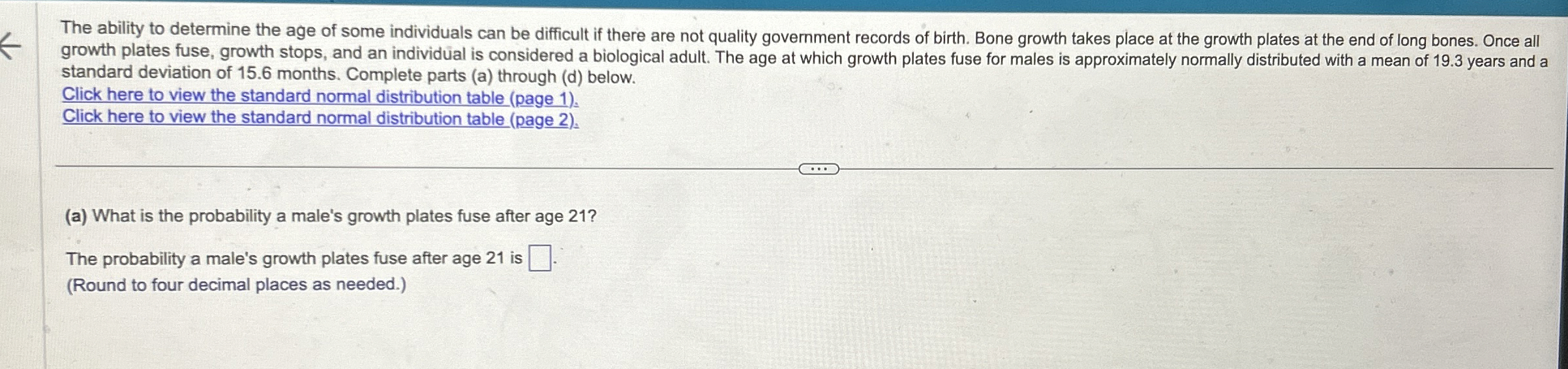 Solved The ability to determine the age of some individuals | Chegg.com