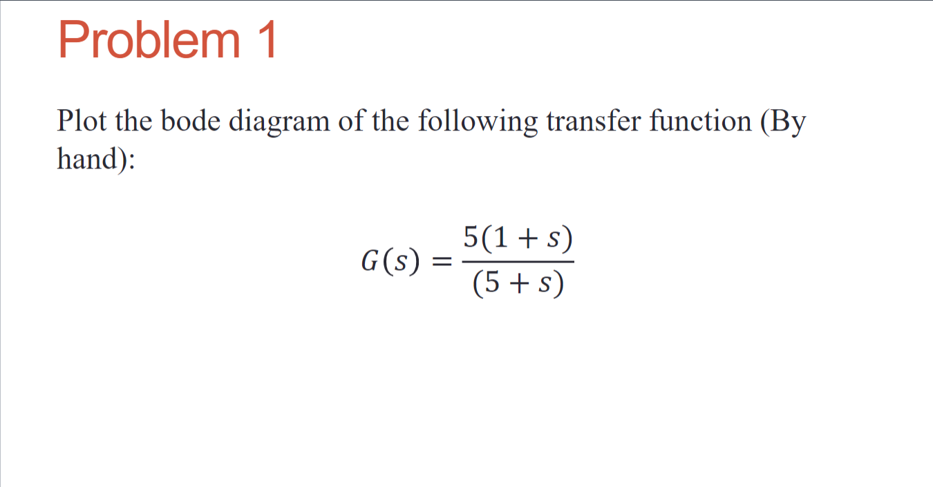 Solved sketch the bode plot of the transfer function by | Chegg.com