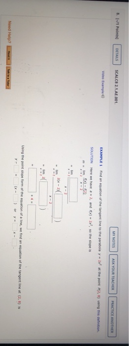 Solved 8. (-/1 Points DETAILS SCALC8 2.1.AE.001 MY NOTES ASK | Chegg.com