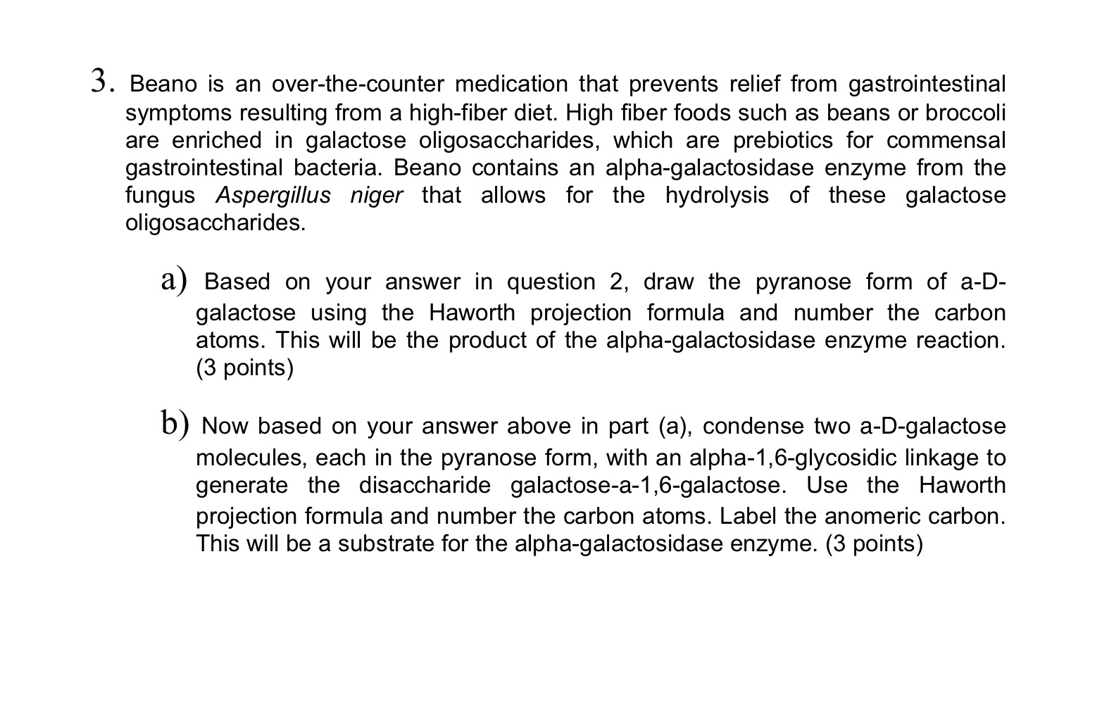 Solved Beano is an over-the-counter medication that prevents | Chegg.com