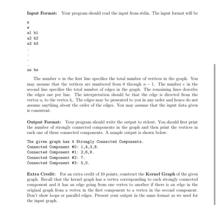 Solved Kosaraju's Algorithm for finding Strongly Connected | Chegg.com