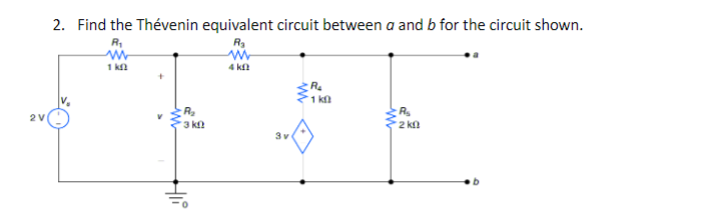 Solved Find the Thévenin equivalent circuit between a and b | Chegg.com