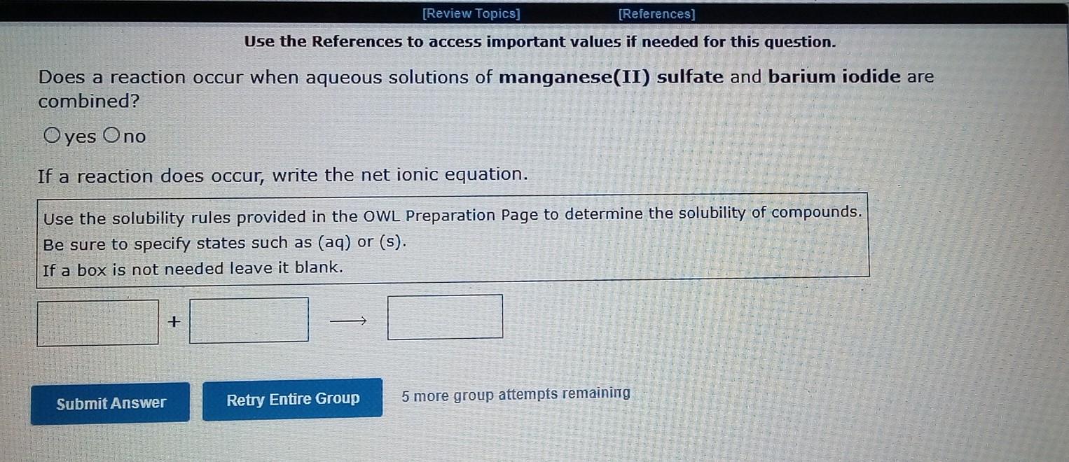 Solved [Review Topics] [References] Use the References to | Chegg.com