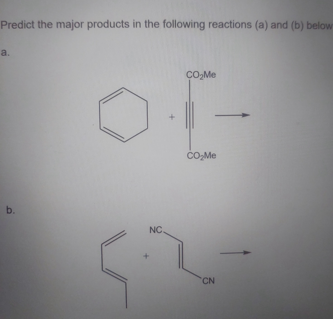 Predict the major products in the following reactions | Chegg.com