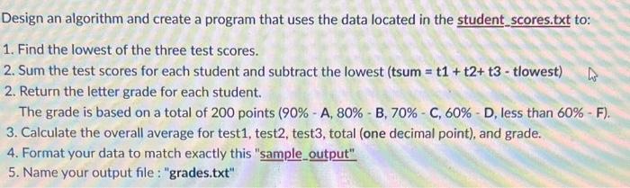 Solved Design an algorithm and create a program that uses | Chegg.com