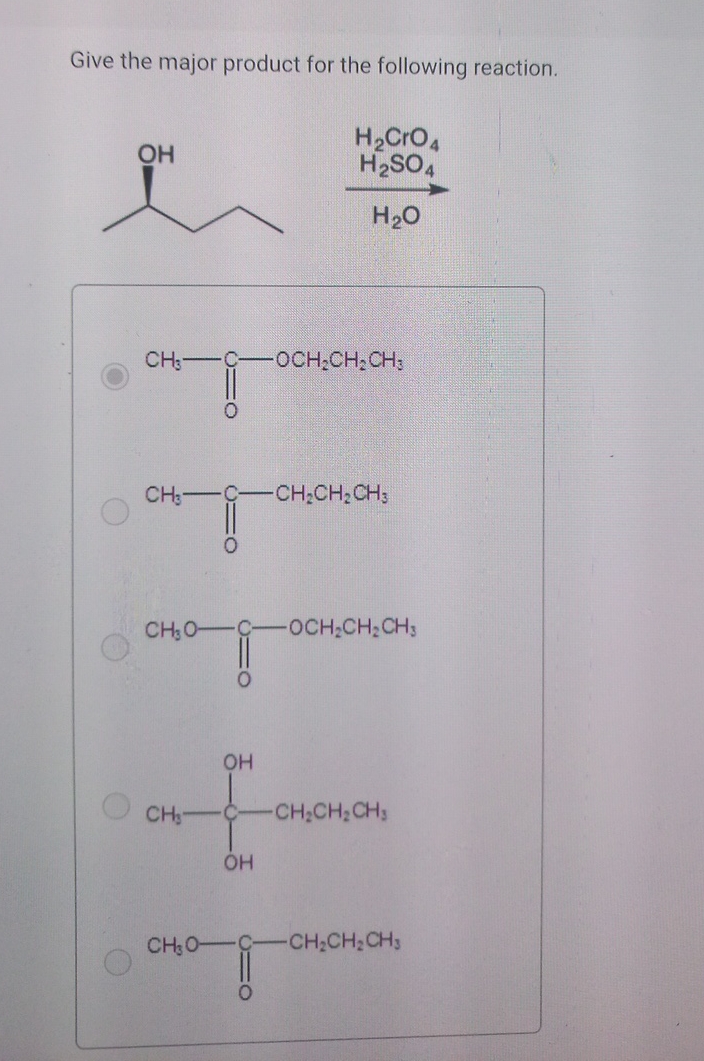 Solved Give the major product for the following reaction. | Chegg.com