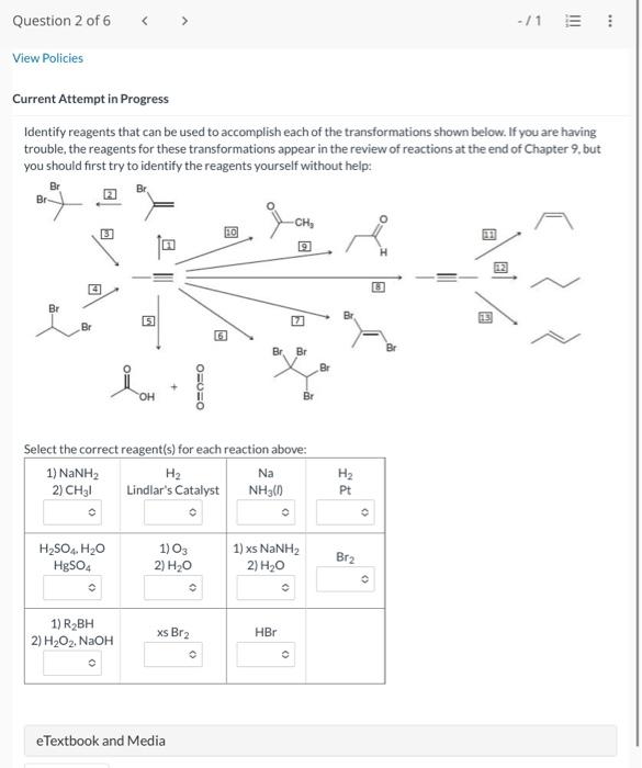 Solved Identify reagents that can be used to accomplish each | Chegg.com