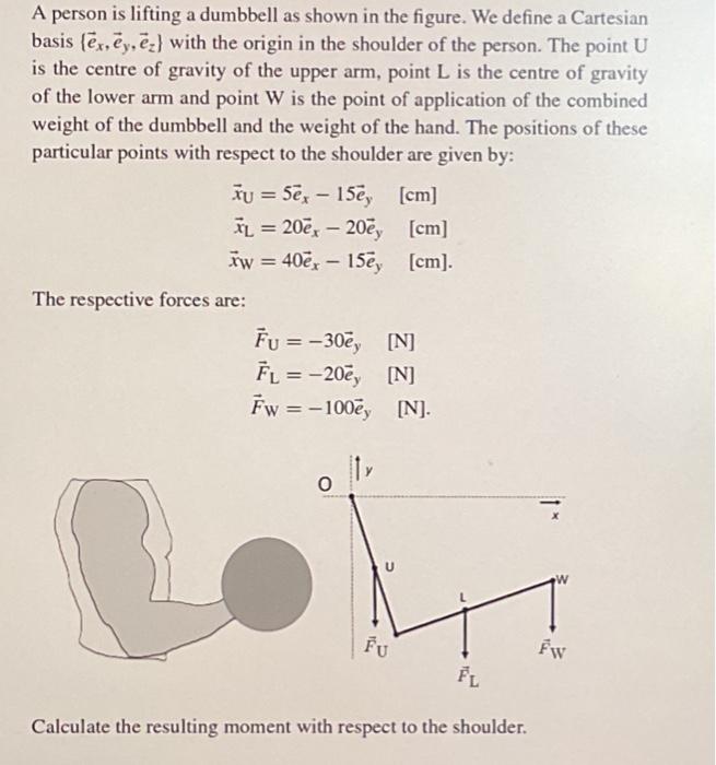 Solved A person is lifting a dumbbell as shown in the | Chegg.com