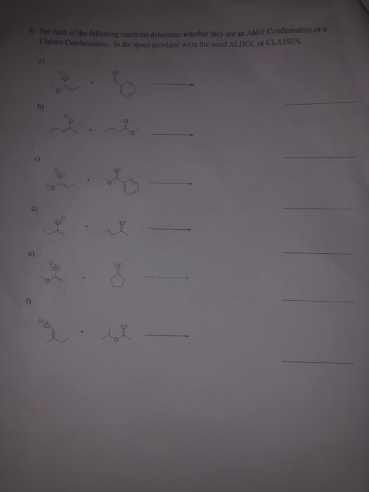 Solved for each of the following reactions determine whether | Chegg.com