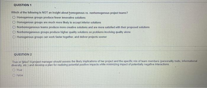 Solved Which of the following is NOT an insight about | Chegg.com