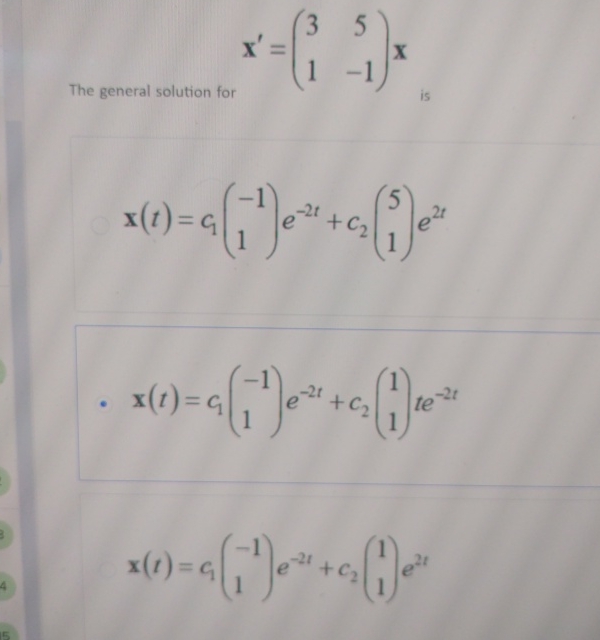 Solved The general solution | Chegg.com