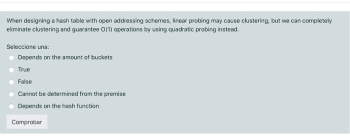 Solved When designing a hash table with open addressing | Chegg.com