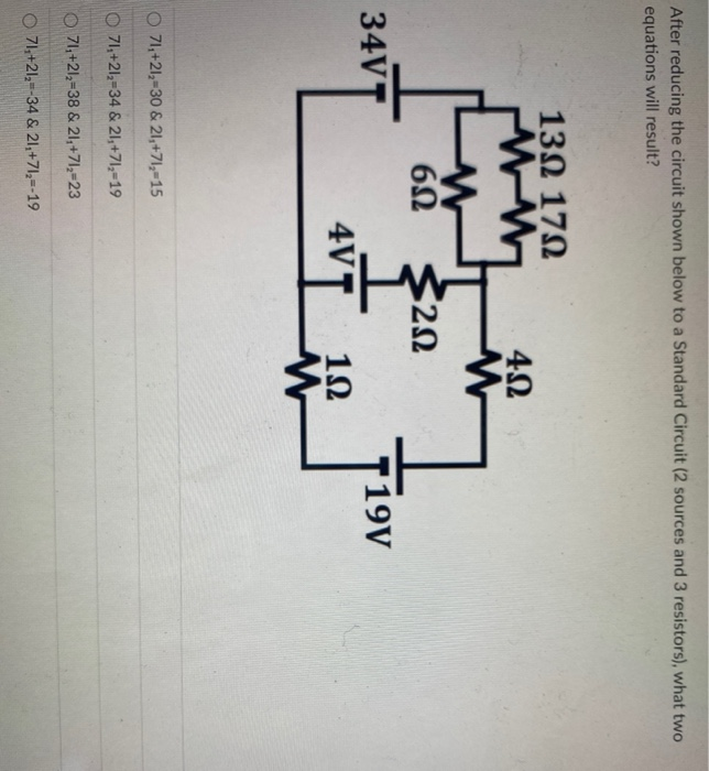 Solved After reducing the circuit shown below to a Standard | Chegg.com
