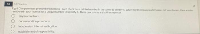 Solved 18 1125 int Right Company uses prenumbered checks, | Chegg.com