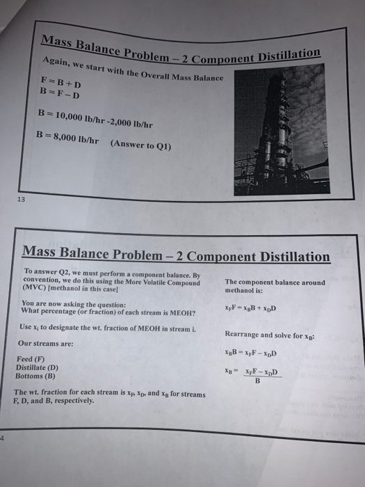 This is a mass balance problem that is worked out in | Chegg.com