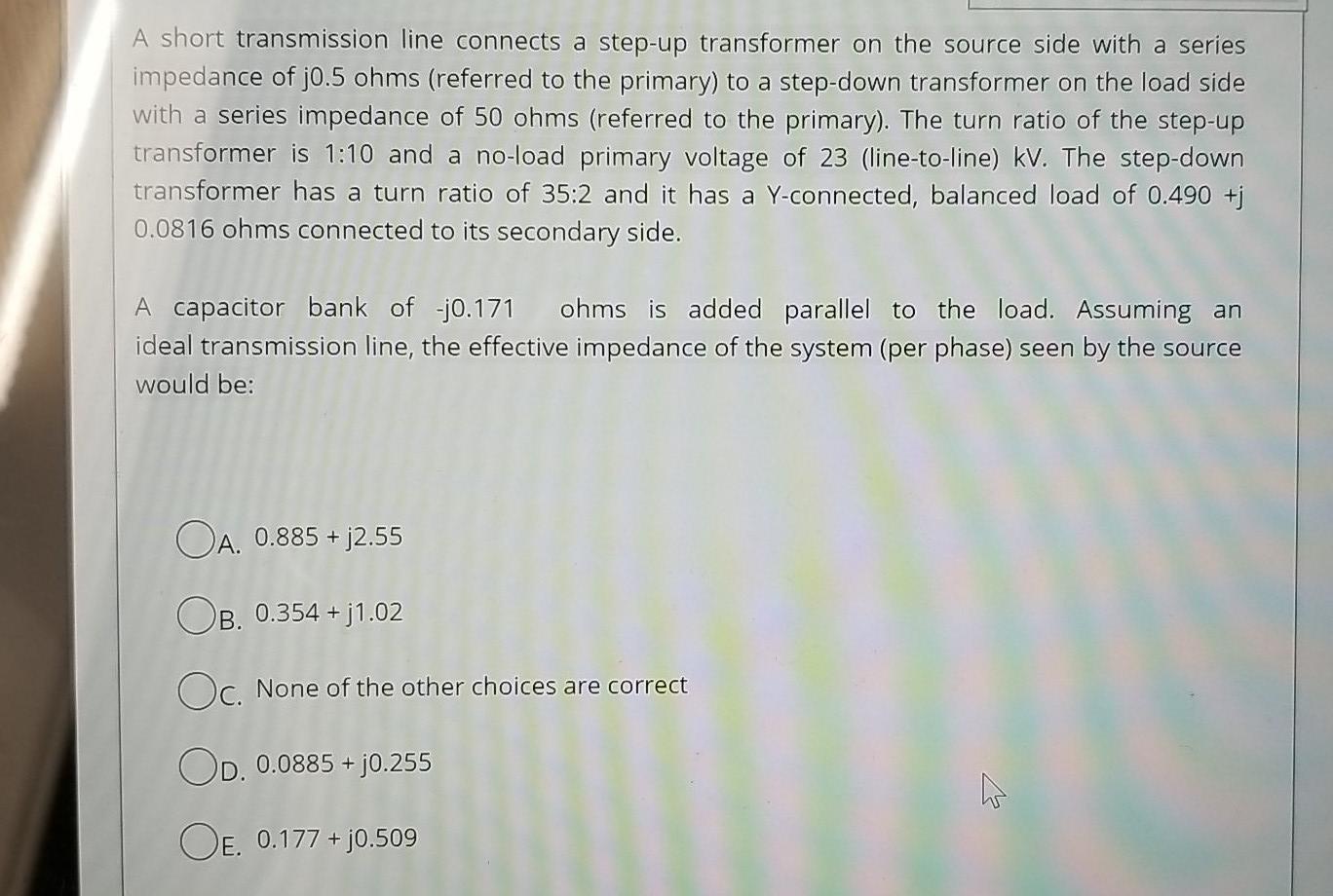 A short transmission line connects a step-up | Chegg.com