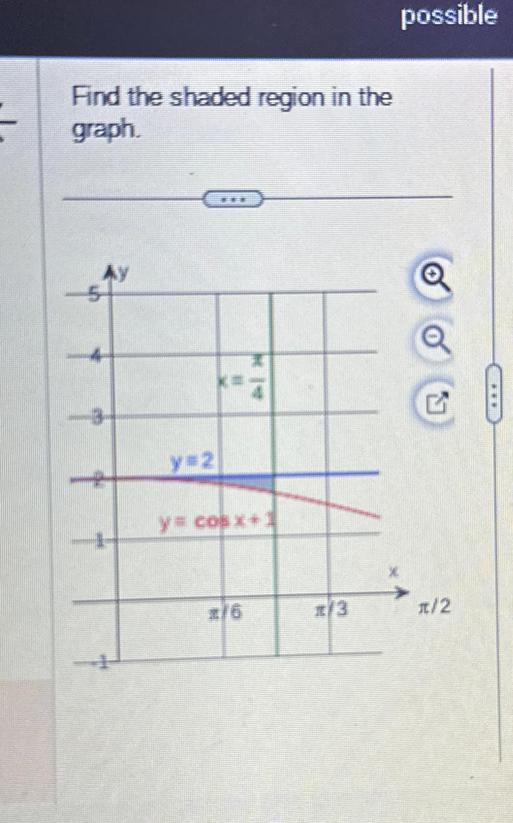 Solved possibleFind the shaded region in the graph. | Chegg.com