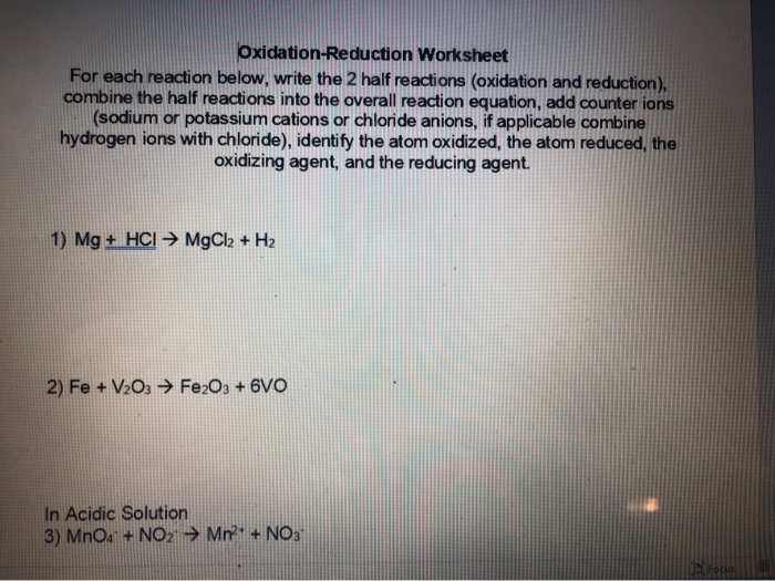 Writing Half Equations Worksheet With Answers Chemsheets - Tessshebaylo