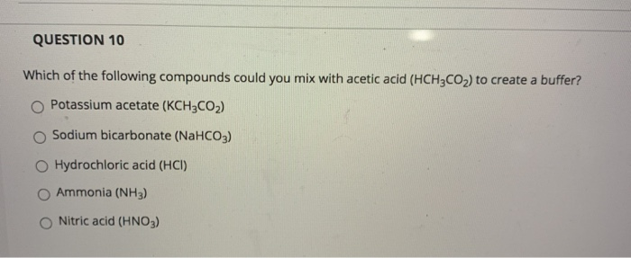 Solved QUESTION 10 Which of the following compounds could | Chegg.com