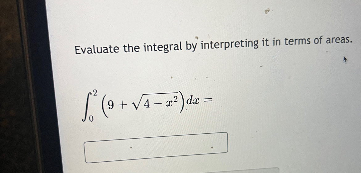 Solved Evaluate the integral by interpreting it in terms of | Chegg.com