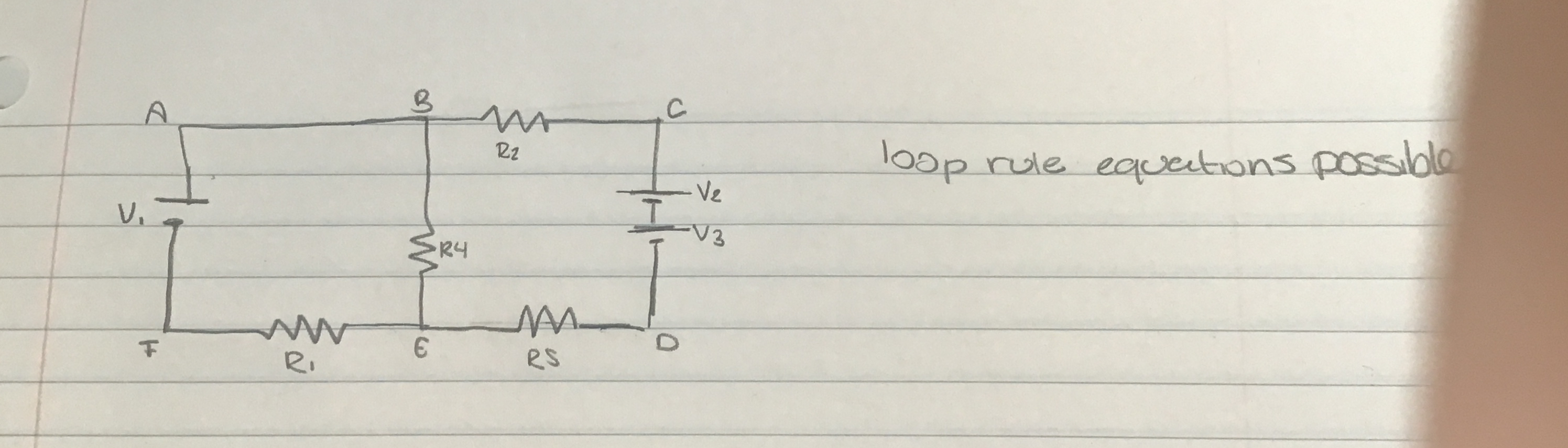 Solved loop rule equations possible For a current | Chegg.com