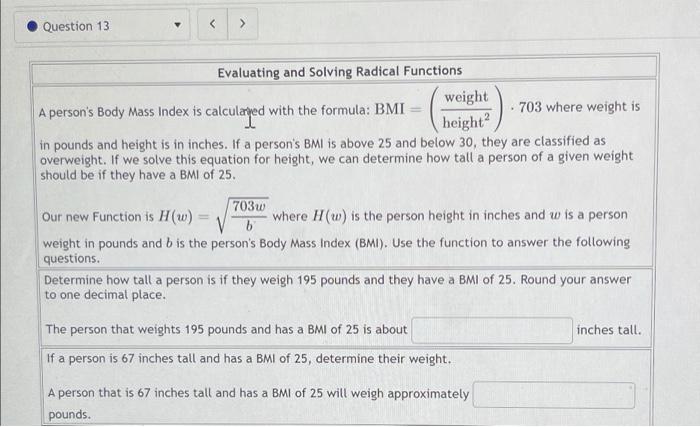 Solved Question 13 Evaluating and Solving Radical | Chegg.com