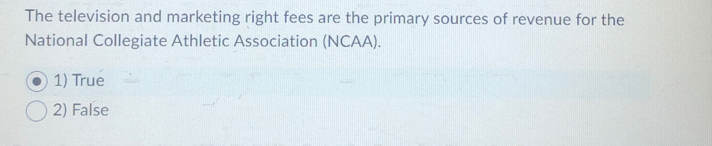 Solved The television and marketing right fees are the | Chegg.com