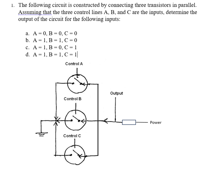 Solved The following circuit is constructed by connecting | Chegg.com