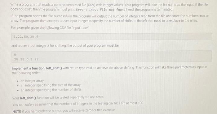 Solved Write a program that reads a comma-separated file | Chegg.com