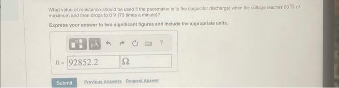 Solved A heart pacemaker is designed to operate at 73 beats | Chegg.com