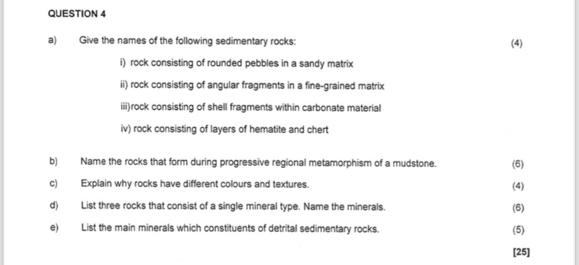 Solved a) ﻿Give the names of the following igneous | Chegg.com