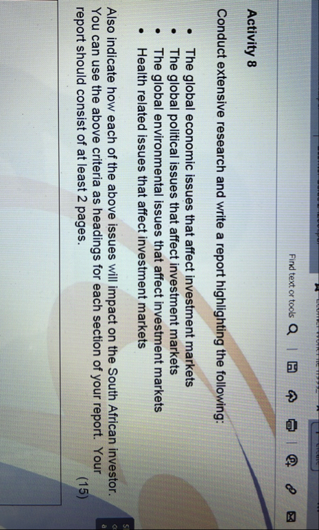 Solved Activity 8Conduct extensive research and write a | Chegg.com