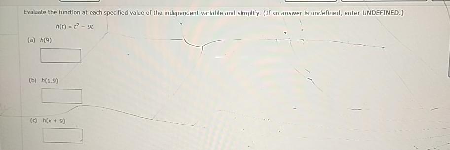 Solved Evaluate the function at each specified value of the | Chegg.com