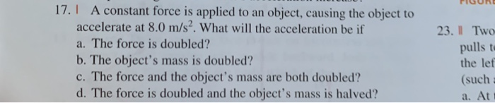 l Figure P4.13 shows an acceleration-versus-force | Chegg.com
