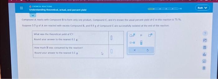 Solved = OCHEMICAL REACTIONS Understanding theoretical, | Chegg.com